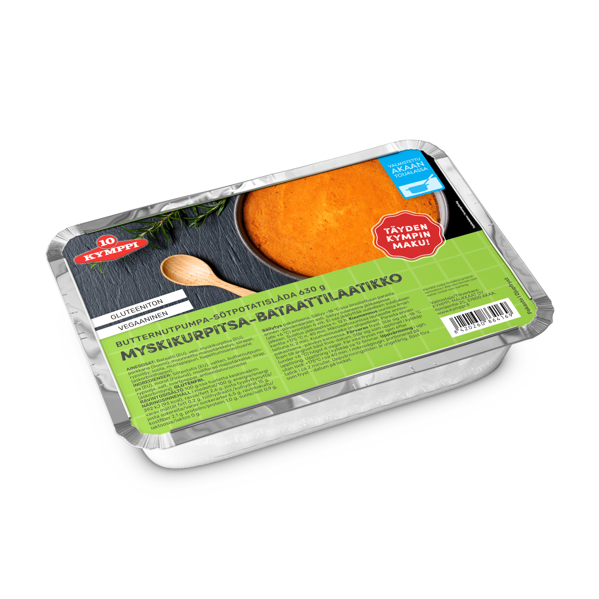 Kymppi Myskikurpitsa-bataattilaatikko 630 g | Kymppi